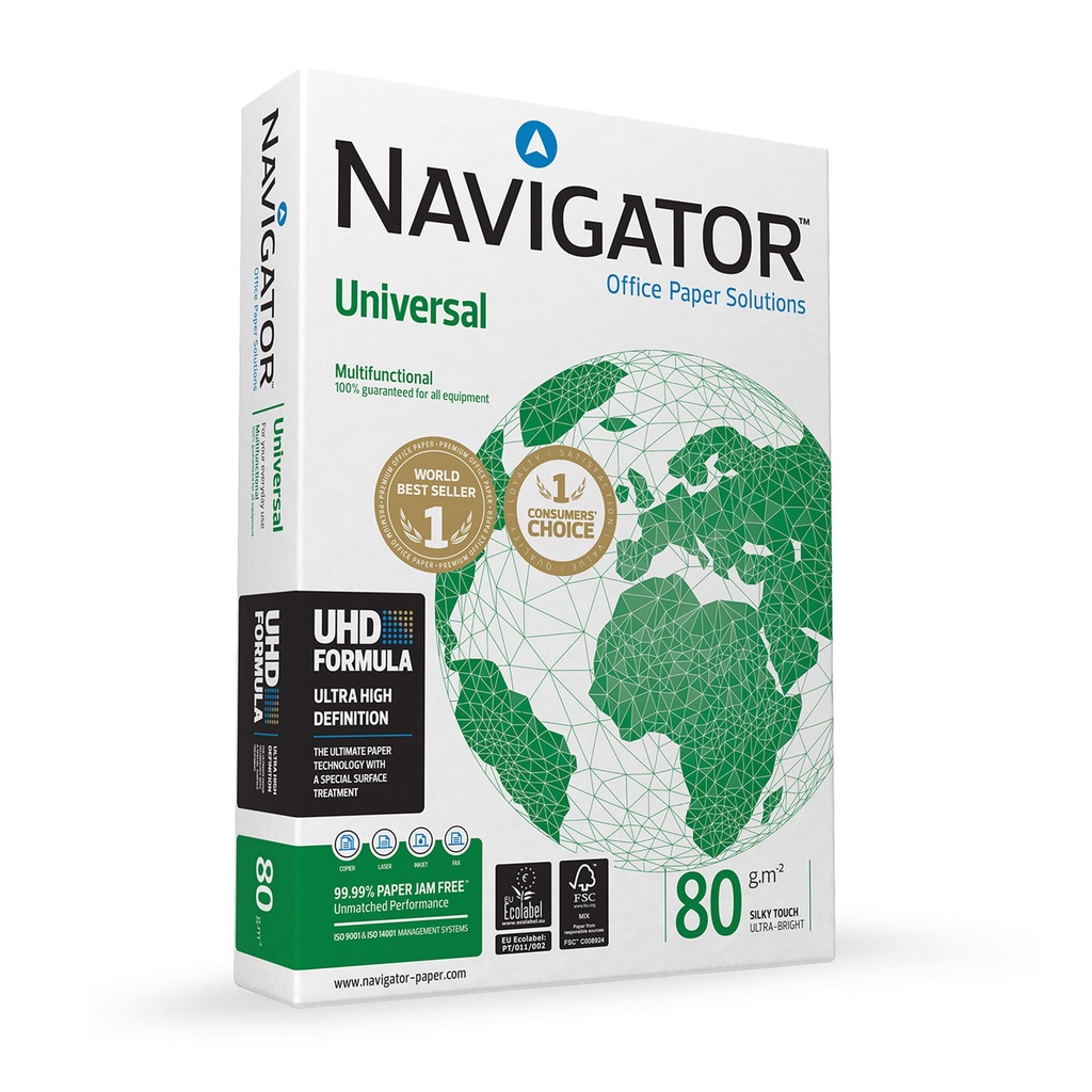 Papel A4 80 G M² Navigator Universal Paquete De 500 Hojas Asturalba